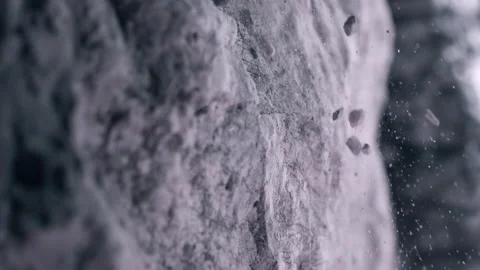 Debris and falling of stones, pebbles an... | Stock Video | Pond5