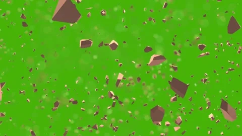 Debris Rock Rising with green screen bac... | Stock Video | Pond5