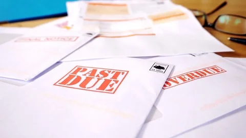 Bills Piling Up Stock Footage ~ Royalty Free Stock Videos | Pond5