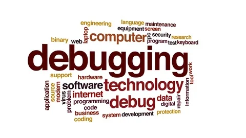 Debugging animated word cloud, text desi... | Stock Video | Pond5