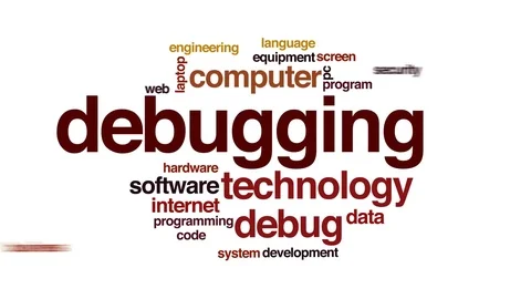 Debugging animated word cloud, text desi... | Stock Video | Pond5