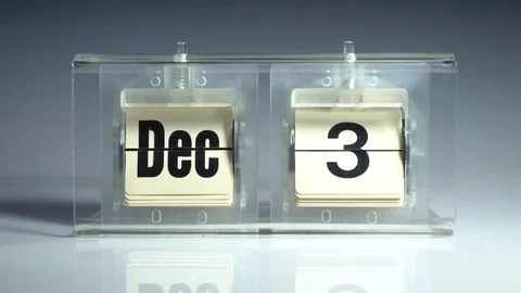 December. Mechanical tabletop flip calen... | Stock Video | Pond5