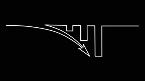 Decline diagram, fall curve, decrease ch... | Stock Video | Pond5