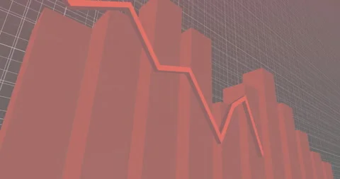 Declining bar chart and line graph anima... | Stock Video | Pond5
