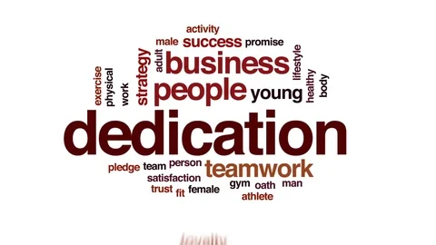 Dedication animated word cloud, text des... | Stock Video | Pond5