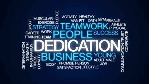 Dedication animated word cloud, text des... | Stock Video | Pond5