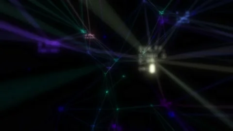 Deep learning a neural network. High tec... | Stock Video | Pond5