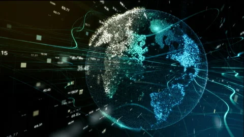 Deep tech AI of spacetech digitalization... | Stock Video | Pond5