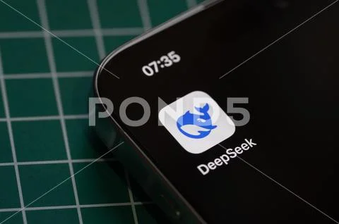 DeepSeek AI Assistant icon ~ Premium Stock Photo #300274804