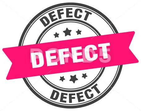 Defect stamp. defect label on transparent background. round sign ...