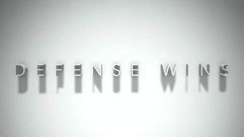 defense wins 3D title animation white te... | Stock Video | Pond5