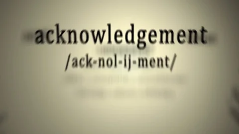 Definition: Acknowledgement | Stock Video | Pond5