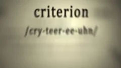 Criterion Definition