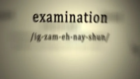 Definition: Examination, animation | Stock Video | Pond5