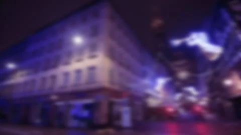 Defocused ultrawide blur scene of city i... | Stock Video | Pond5