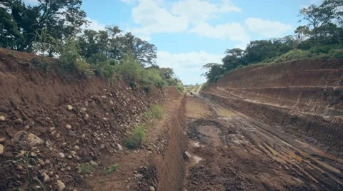 Deforestation for construction site | Stock Video | Pond5