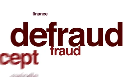 Defraud animated word cloud. | Stock Video | Pond5