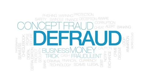 Defraud animated word cloud. Kinetic typ... | Stock Video | Pond5
