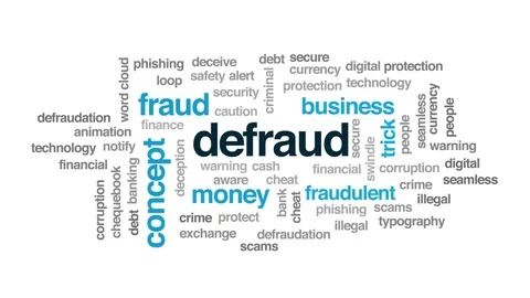Defraud animated word cloud. Kinetic typ... | Stock Video | Pond5