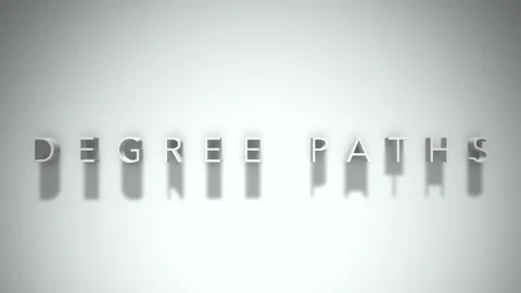 degree paths 3D title animation white te... | Stock Video | Pond5