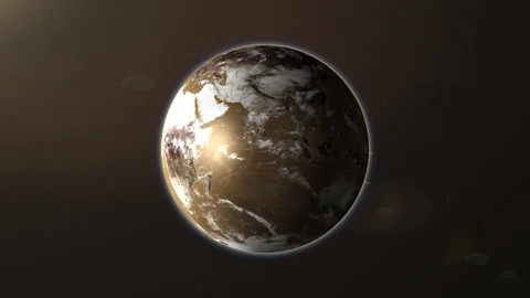 dehydrated planet Earth without seas and... | Stock Video | Pond5