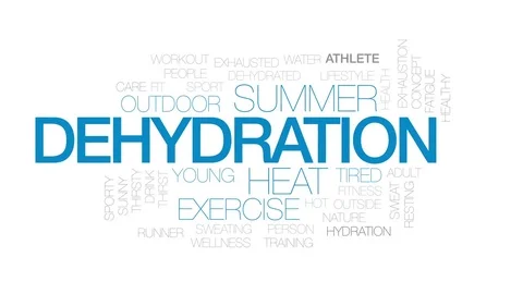 Dehydration animated word cloud, text de... | Stock Video | Pond5