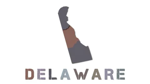 Delaware map with paper regions. Animate... | Stock Video | Pond5