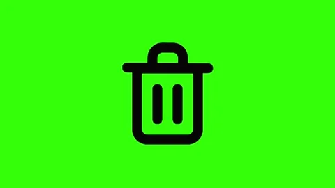 delete icon animated background, green s... | Stock Video | Pond5