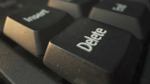 Deleting files on a computer hitting del... | Stock Video | Pond5