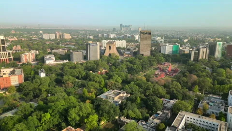 Delhi: Aerial view of center of capital ... | Stock Video | Pond5
