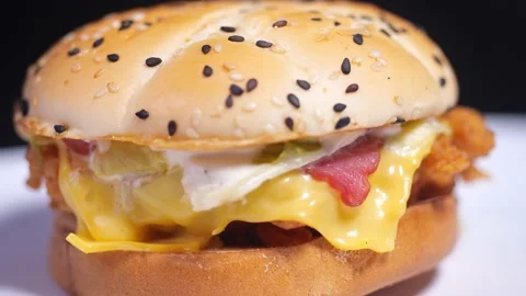 Burger Rotation Stock Video Footage | Royalty Free Burger Rotation ...