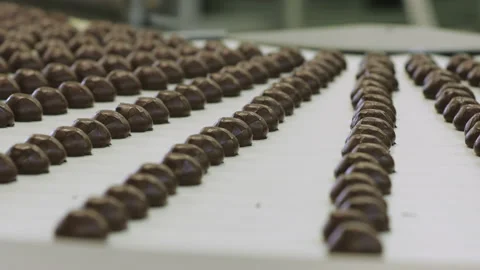 Delicious chocolates without wrappers, l... | Stock Video | Pond5