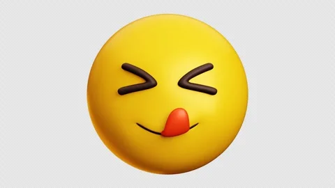 Delicious emoji, 3d emoticon animation, ... | Stock Video | Pond5