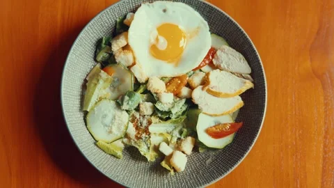 Egg Salad Bowl Stock Videos – Royalty-Free HD & 4K Videos