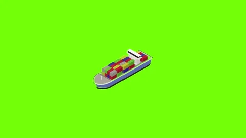 Cargo Ship Isometric Stock Video Footage | Royalty Free Cargo Ship ...