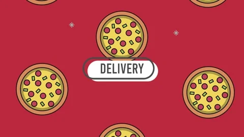 Food Delivery Pattern Stock Video Footage | Royalty Free Food Delivery ...