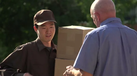 Delivering Packages Stock Video Footage | Royalty Free Delivering ...