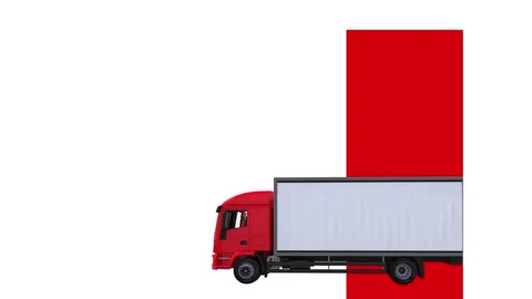 Delivery truck animation. Motion graphic... | Stock Video | Pond5