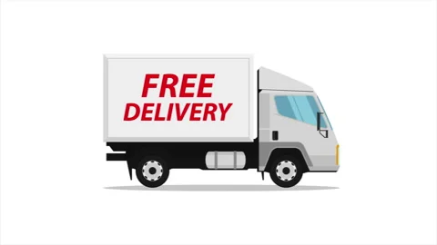 Delivery truck lorry vector animation. S... | Stock Video | Pond5