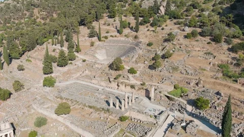 Delphi, Greece. Ruins of the ancient cit... | Stock Video | Pond5