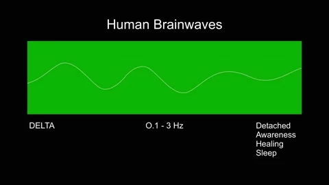 Delta Human Brain Waves Diagram. | Stock Video | Pond5