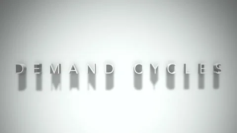 demand cycles 3D title animation white t... | Stock Video | Pond5