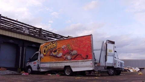 Demolished Frito Lay plant from tornado ... | Stock Video | Pond5