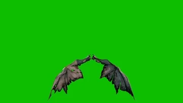 Demon Devil Wings Green Screen 3D Render... | Stock Video | Pond5