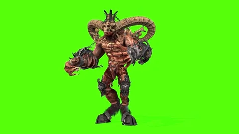 Demon Rage Green Screen Animation 3D Ren... | Stock Video | Pond5