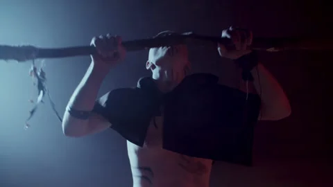 Demonic Monk doing a Satanic Ceremony | Stock Video | Pond5