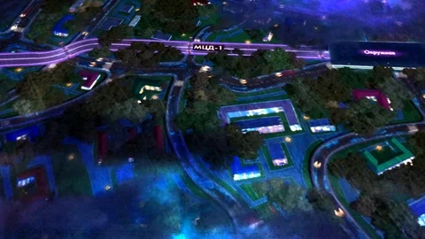 Demonstration of animated city map with ... | Stock Video | Pond5