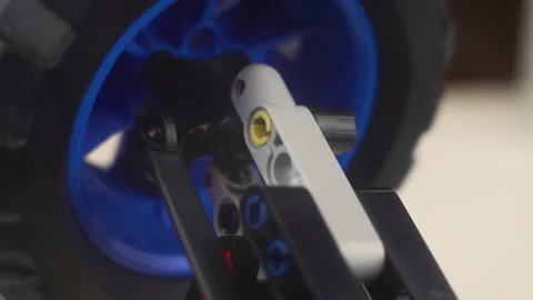 Demonstration of spinning wheels on chas... | Stock Video | Pond5