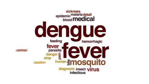 Dengue fever animated word cloud, text d... | Stock Video | Pond5