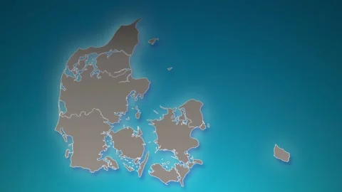 denmark country map with zoom in Realist... | Stock Video | Pond5